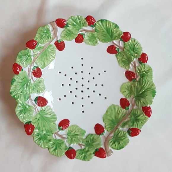 Accents | Vintage Porcelain Strawberry Sieve | Poshmark
